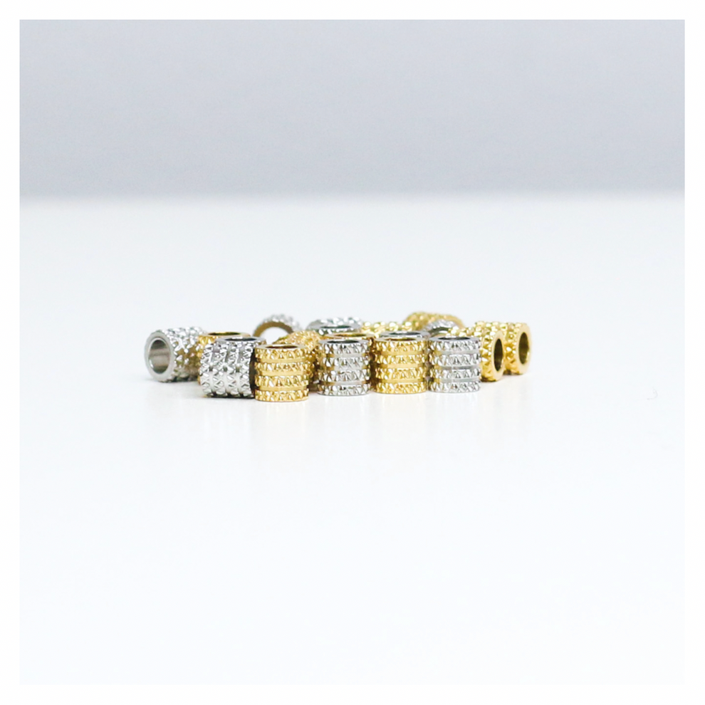 3mm Stainless Steel Beveled Loc Tubes - 10 Pieces – KendraKenshay