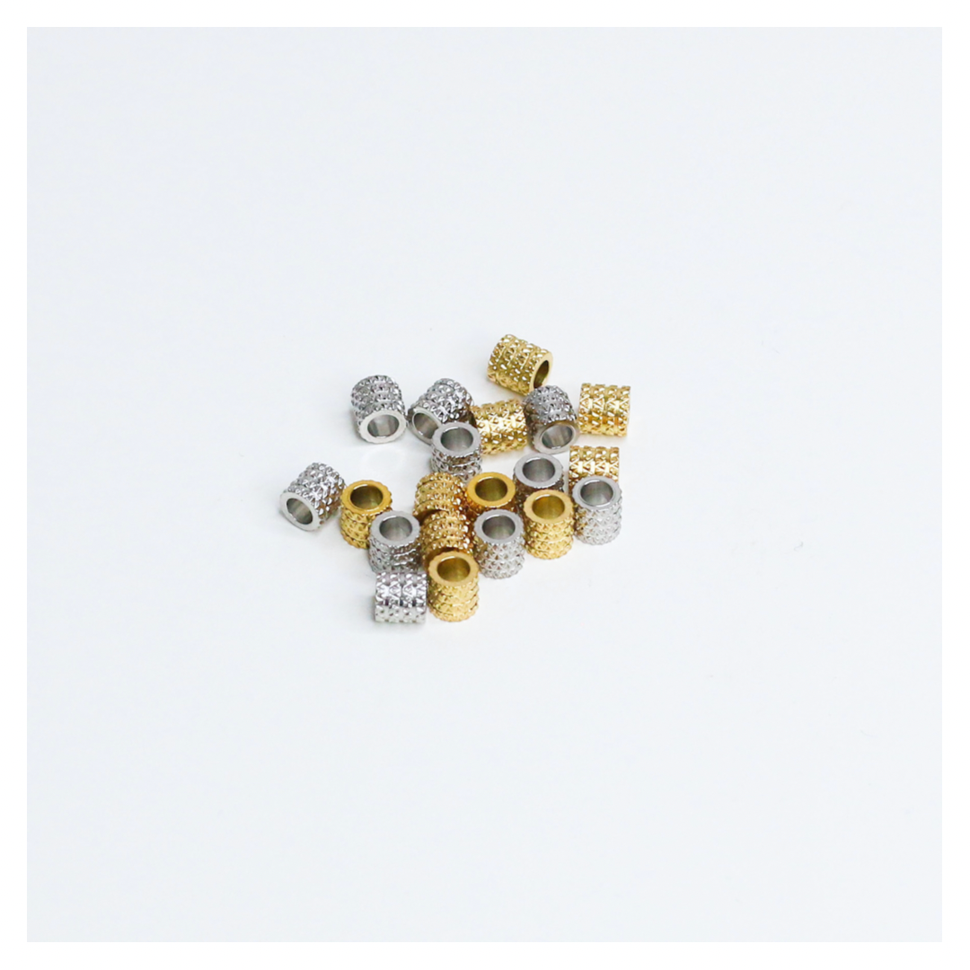 3mm Stainless Steel Beveled Loc Tubes - 10 Pieces – KendraKenshay